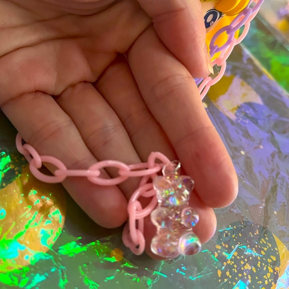 Jewelry | 9s Kawaii Gummy Bear Double Chain Necklace Festival 2000s ...